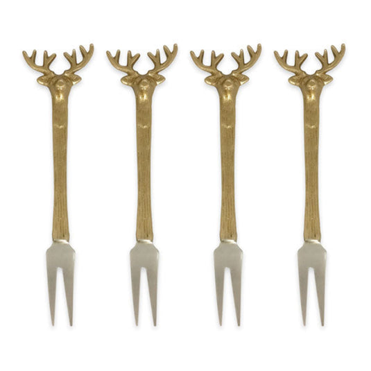 Culinary Concepts Set Of Four Golden Stag Two-prong Forks – Oakley Home ...