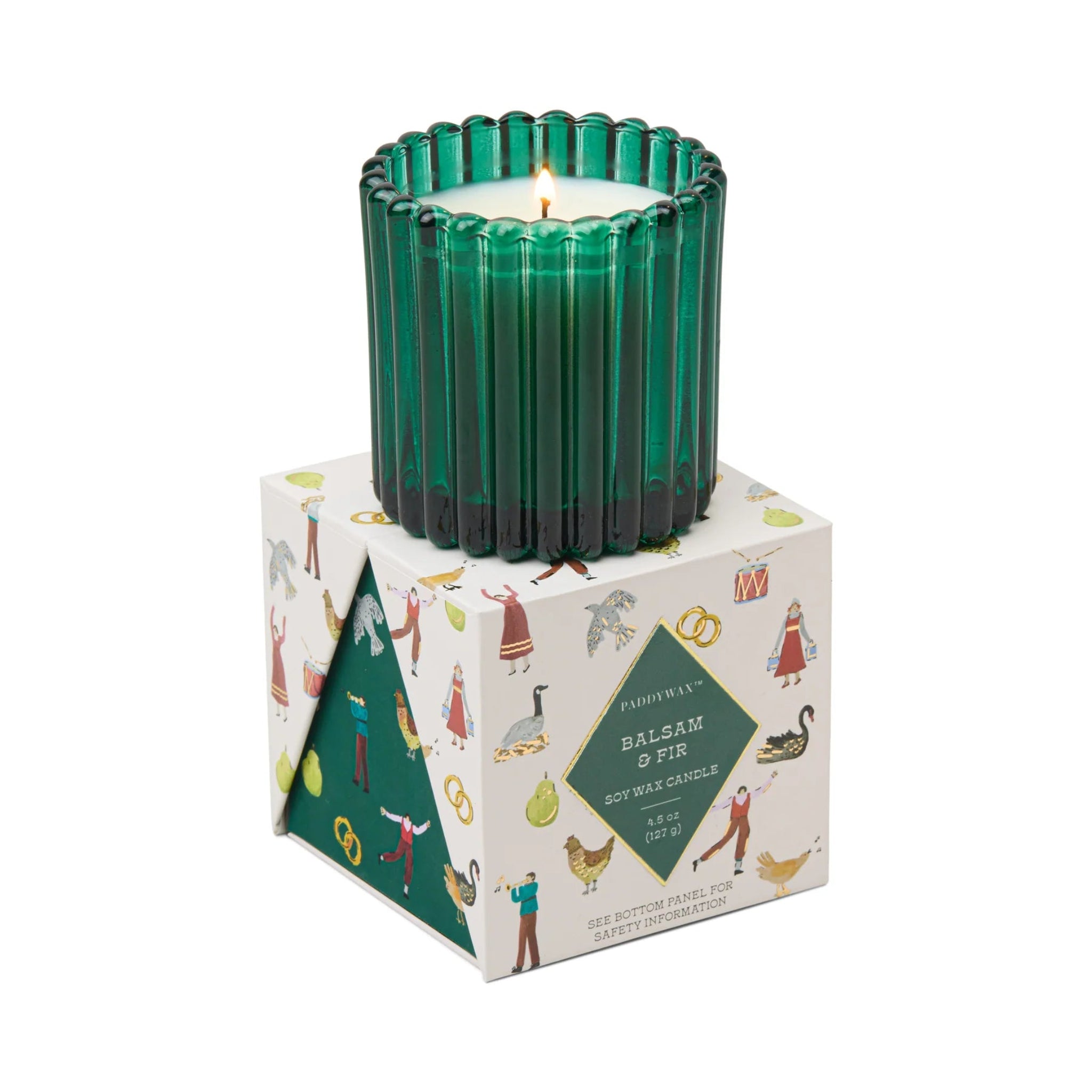 Paddywax Christmas Ribbed Glass Candle Green Balsam Fir 5oz – Oakley ...